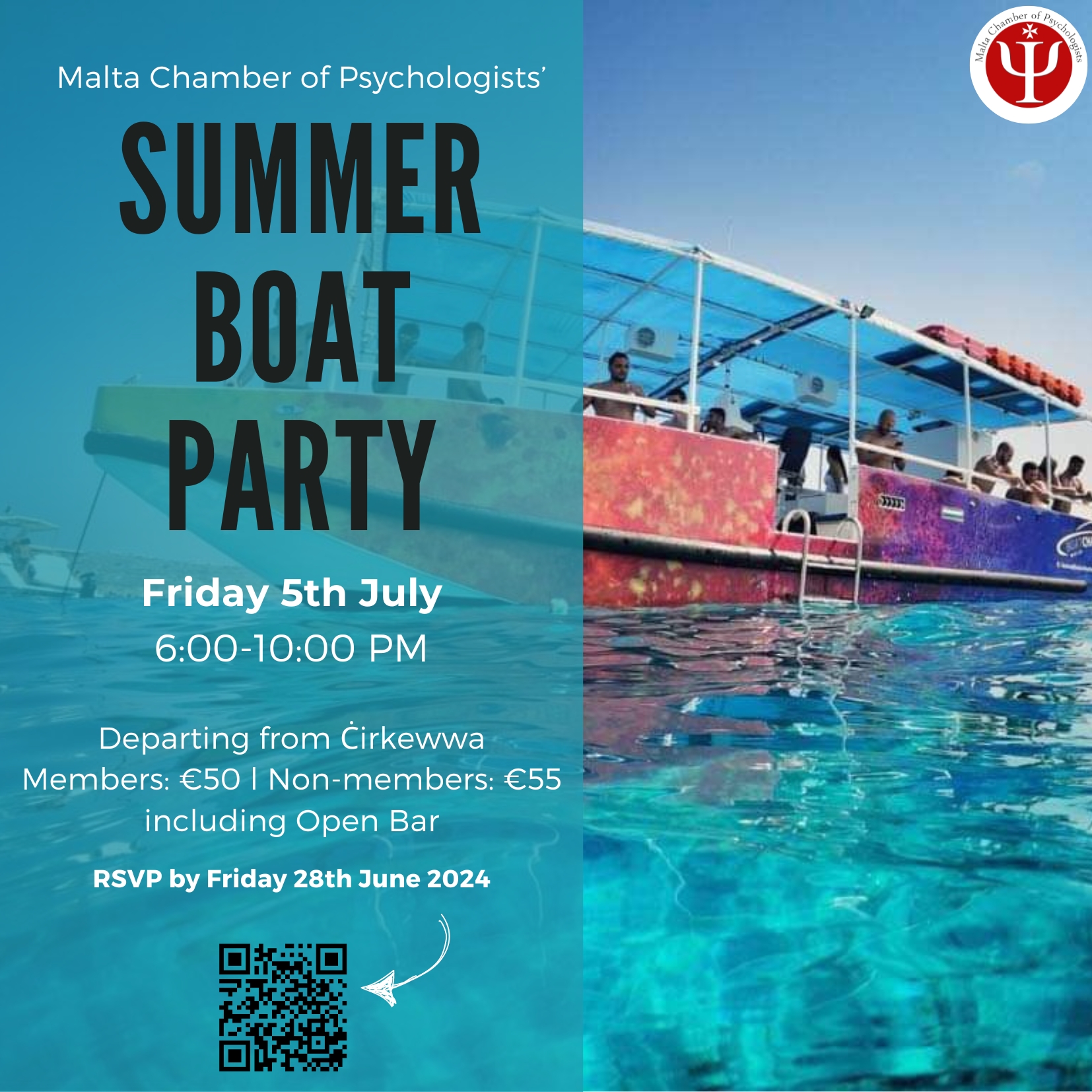 MCP Summer Boat Party - Malta Chamber of Psychologists