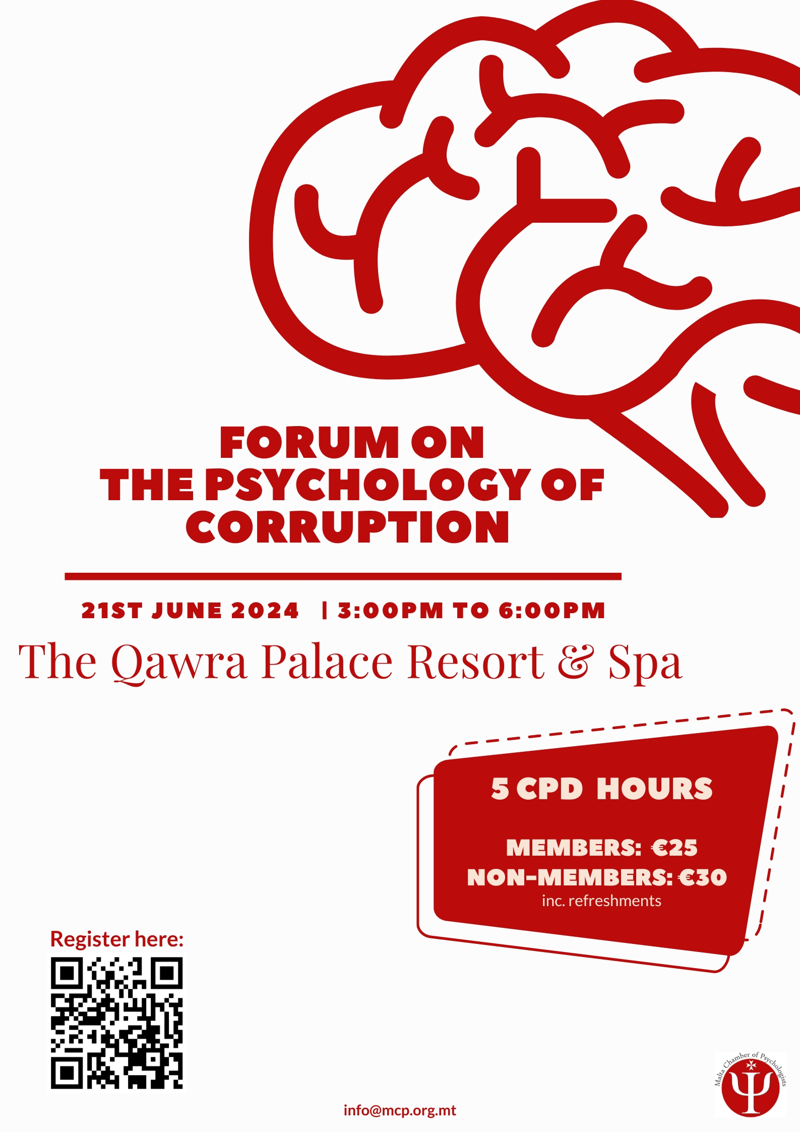 MCP Forum Series: Psychology of Corruption - Malta Chamber of Psychologists