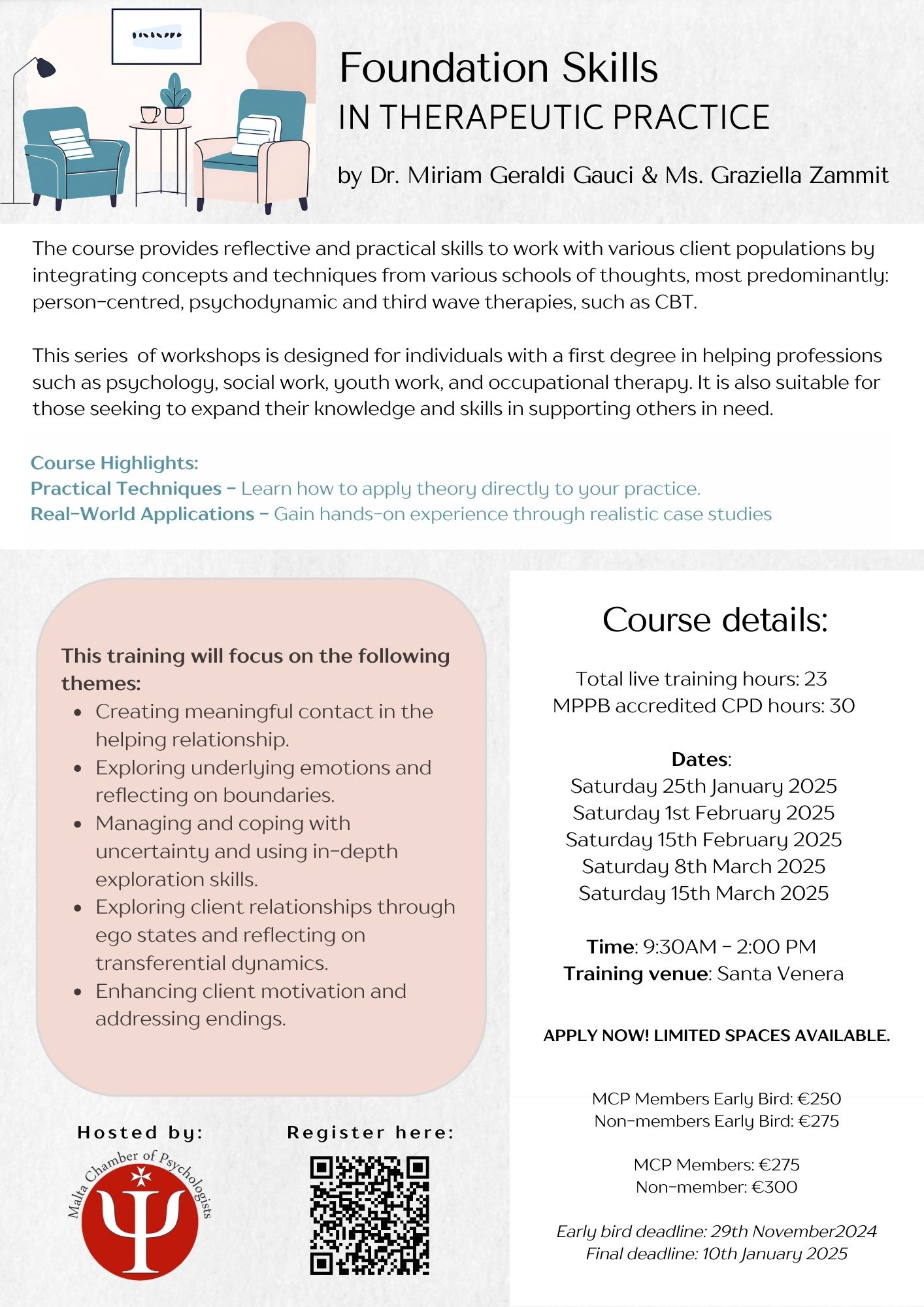 Foundation Skills in Therapeutic Practice - Malta Chamber of Psychologists