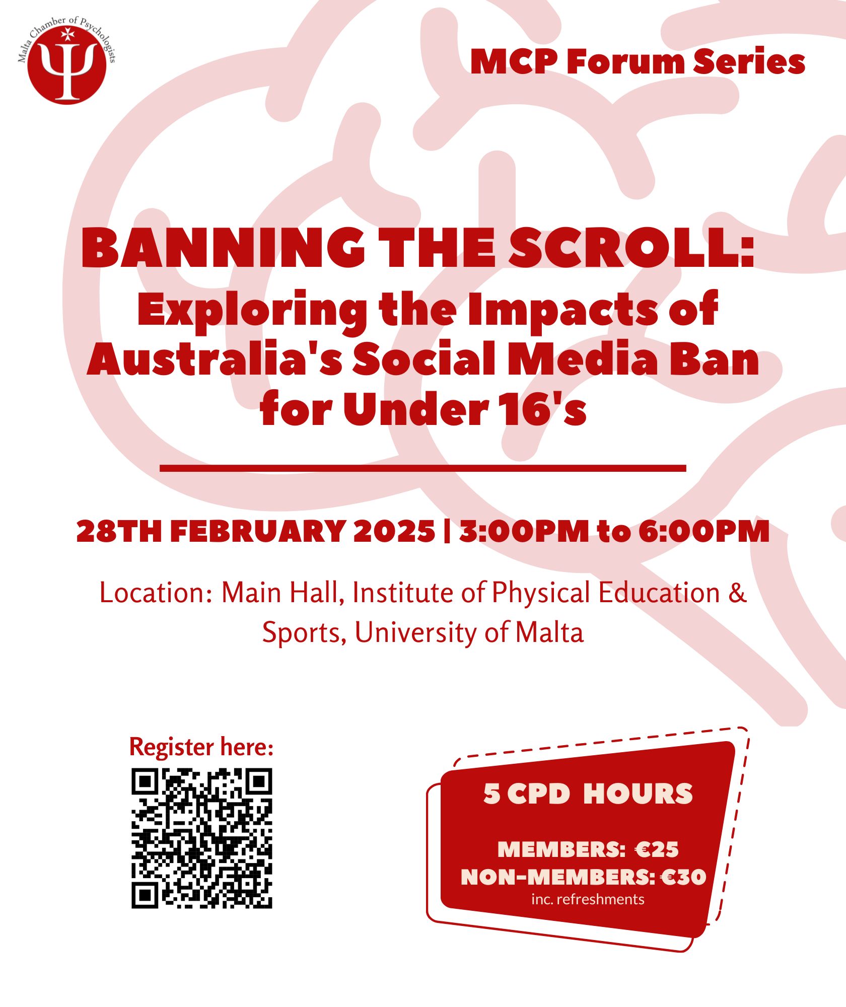 MCP Forum Series: Social Media Ban - Malta Chamber of Psychologists